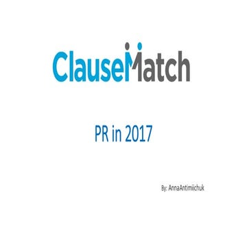 ClauseMatch PR in 2017 | PPT