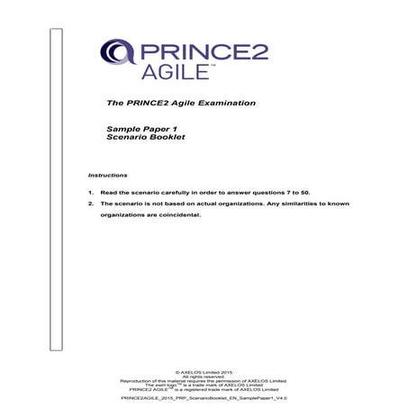 Prince2 agile samplepaper_1_v4.0 | PDF | Business | Business and Finance