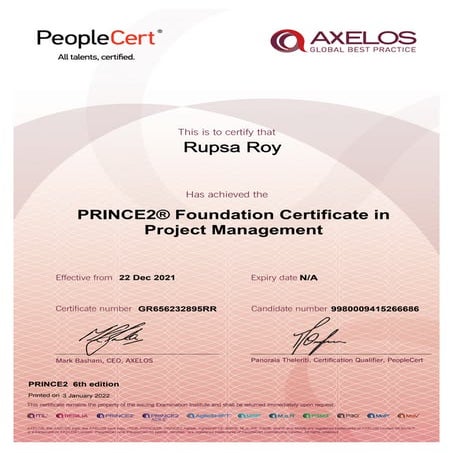 Prince2 Foundation | PDF