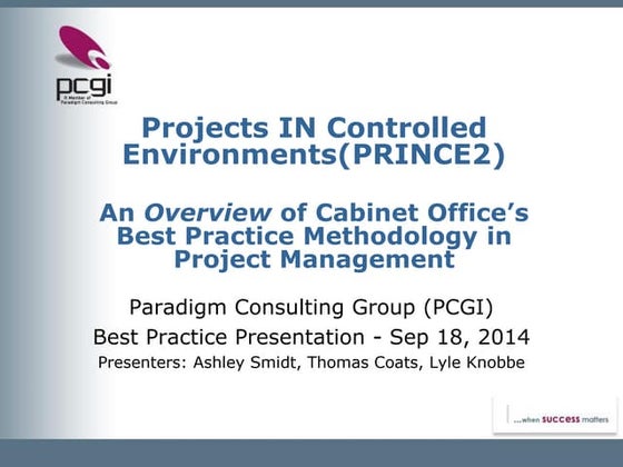 Pcgi presentations