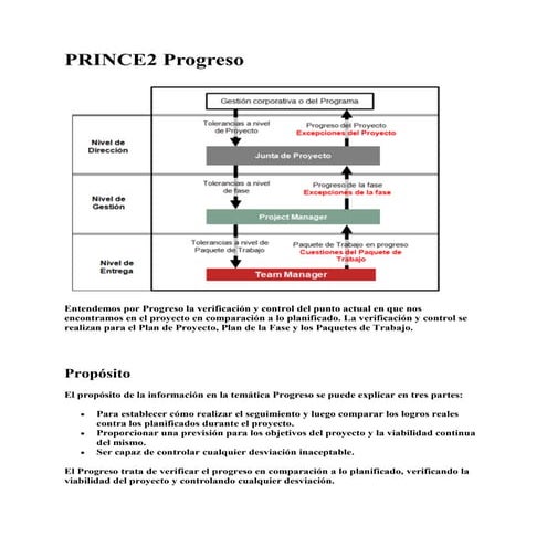 Prince2 progreso | PDF