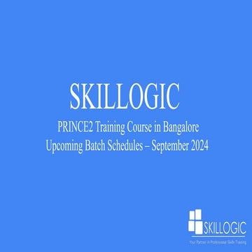 PRINCE2 Training Course in Bangalore.... | PPTX | Business Administration | Business