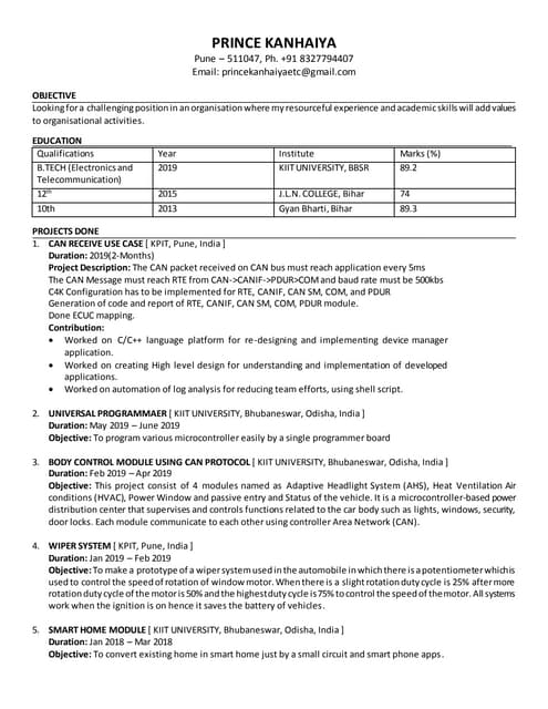 Dhananjay resume (1) | PDF