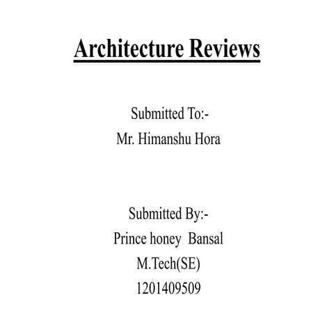 architecture review software | PPTX