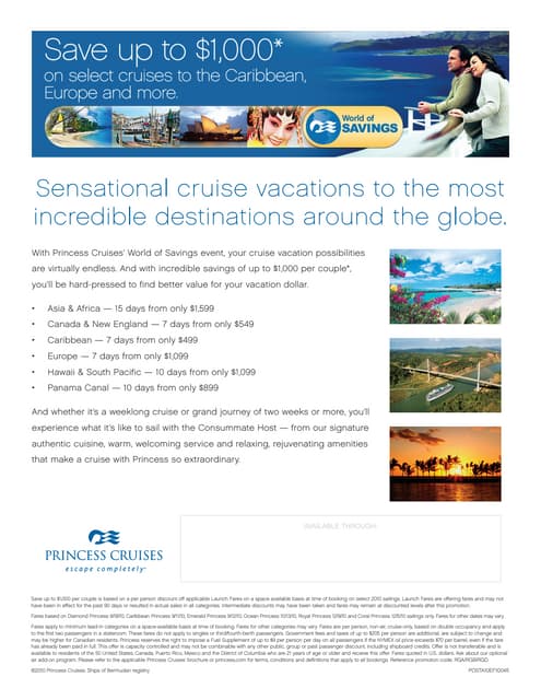 Princess cruises 2011-ak-overview | PDF | Cruises | Travel Type