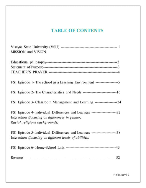 Fs 1 episode 1 school as a learning environment | PDF