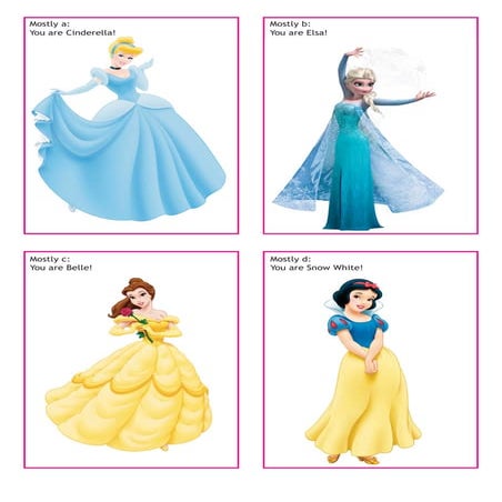 Princess quiz answer sheet | PDF