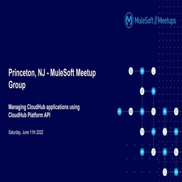 Princeton-NJ-Meetup-Managing CloudHub applications using CloudHub ...