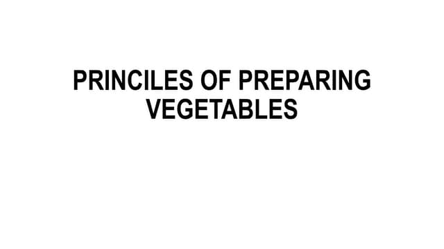 Methods of cooking vegetables | PPTX