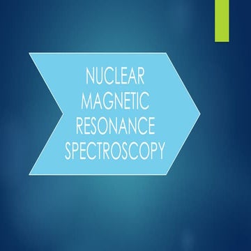 Spin spin splitting (n+1 Rule) NMR spectroscopy | PPTX