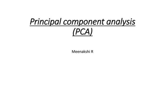 Principal component analysis.pptx