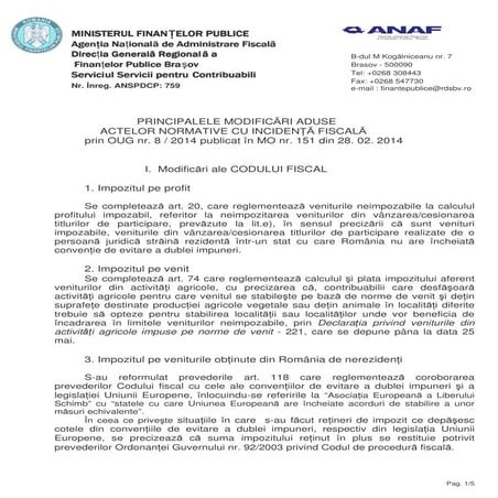 Tabel impozit profit | PDF