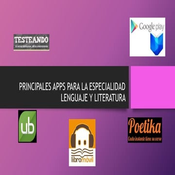 Principales apps para la especialidad lenguaje y literatura | PPTX
