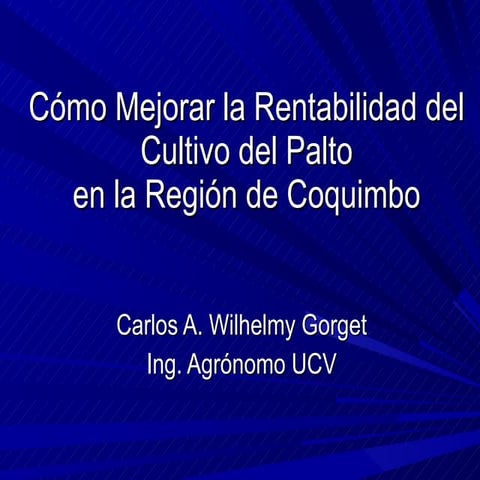 Principales aspectos técnicos paltos | PPT