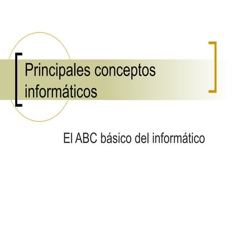 Principales Conceptos InformáTicos | PPT | Computing | Technology & Computing
