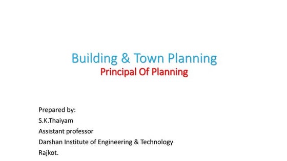 Principles of building planning | PPTX