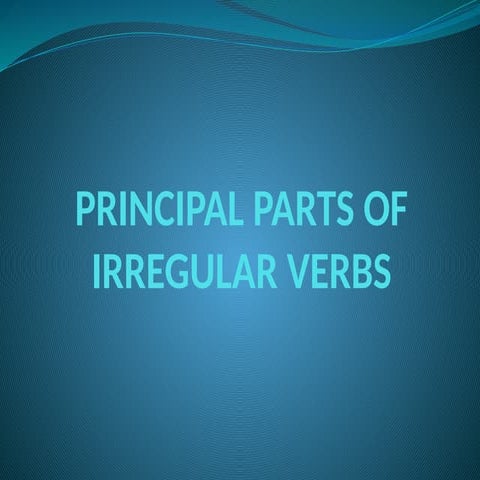 Irregular Verbs | PPTX