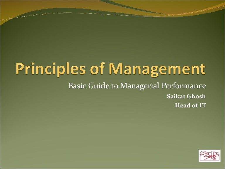 Principles of Management