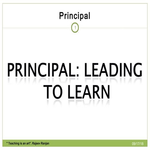 Principal school administrator head teacher leader | PPT