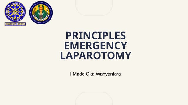 Exploratory laparotomy | PDF