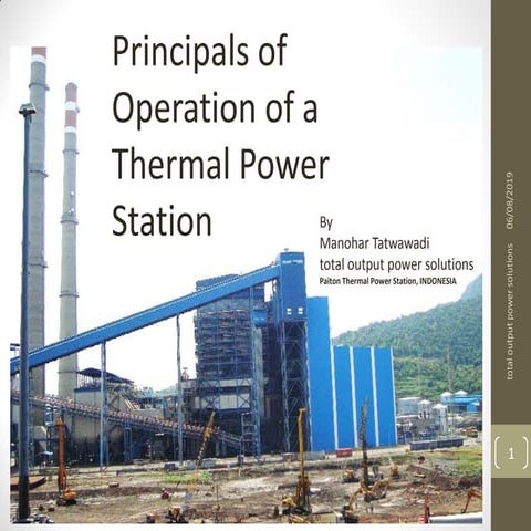 Principals of operation of a thermal power station | PDF