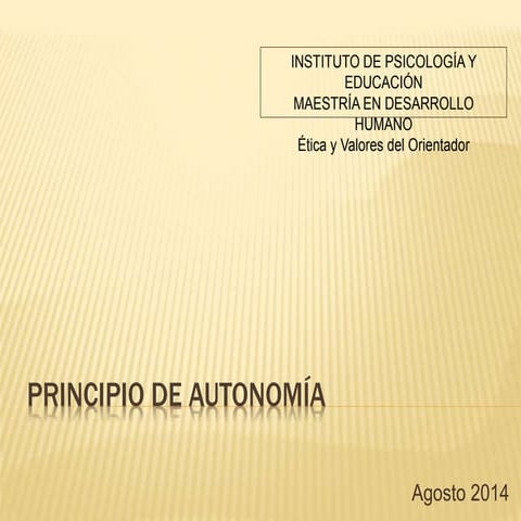 Principio de autonomía | PPTX