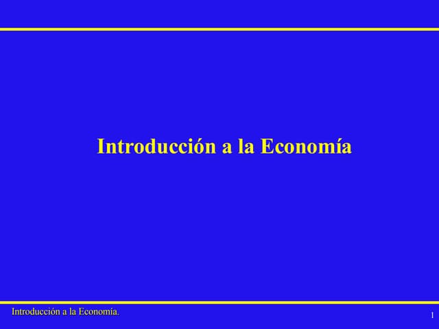 Tema 1 Principios Básicos De La Economía
