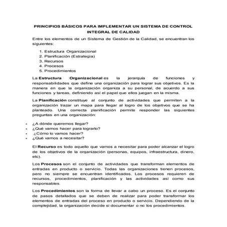 Principios básicos para implementar un sistema de control integral de ...