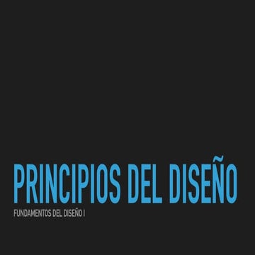 Principios del diseño | PDF