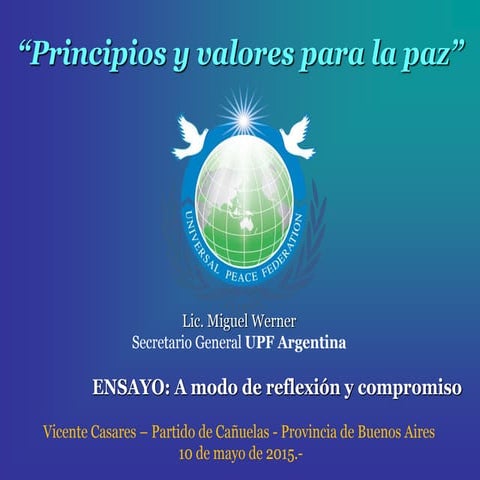 Principios y valores para la paz - UPF Argentina | PPTX