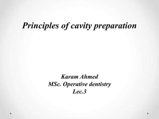 Class III cavity preparation | PPT