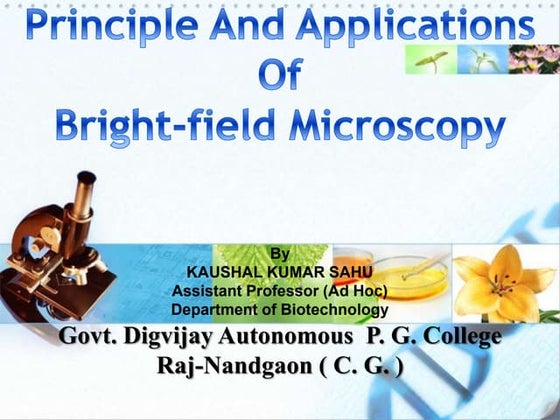 1. MICROSCOPY - introduction + principle (Basics) | PDF