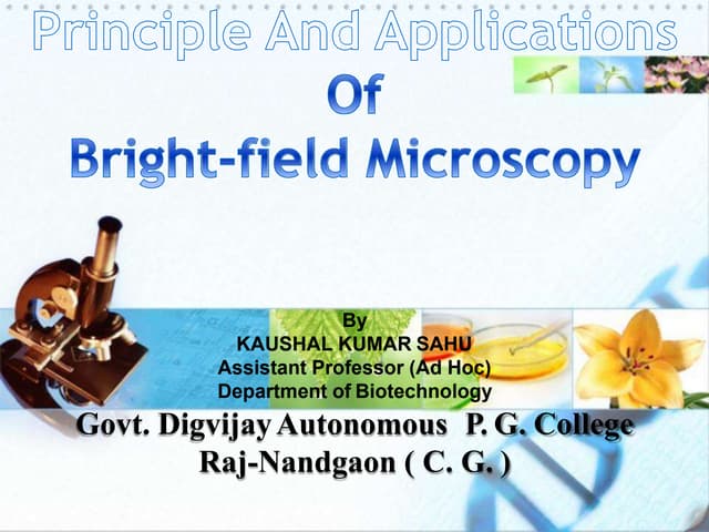 Bright field microscope | PPTX