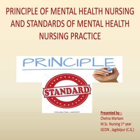 Principle and standards (b.sc nursing 3rd year) | PPTX