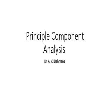 Principal Component Analysis PCA | PPTX