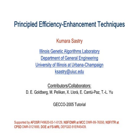 Principled Efficiency Enhancement Techniques | PPT