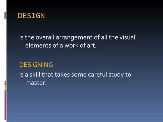 Elements & Principles of Art Design PowerPoint | PPT