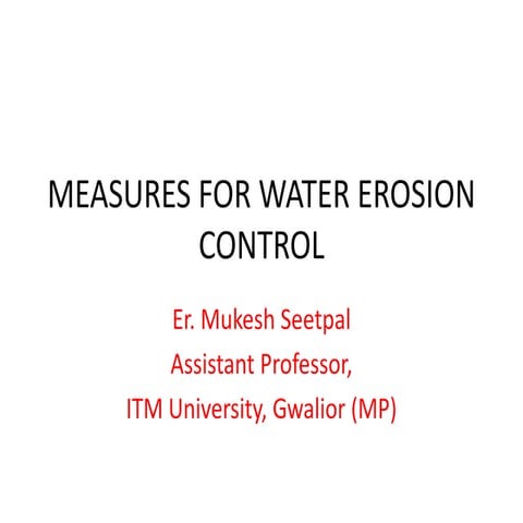 Erosion control measures | PDF