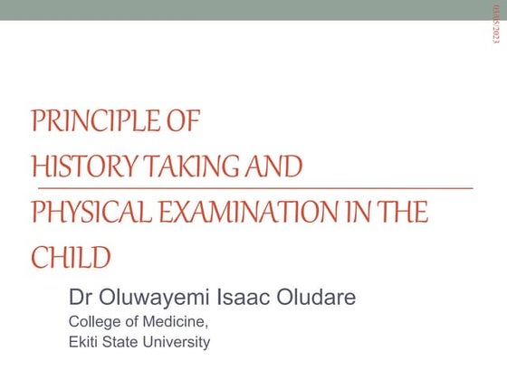 Pediatrics history taking | DOC