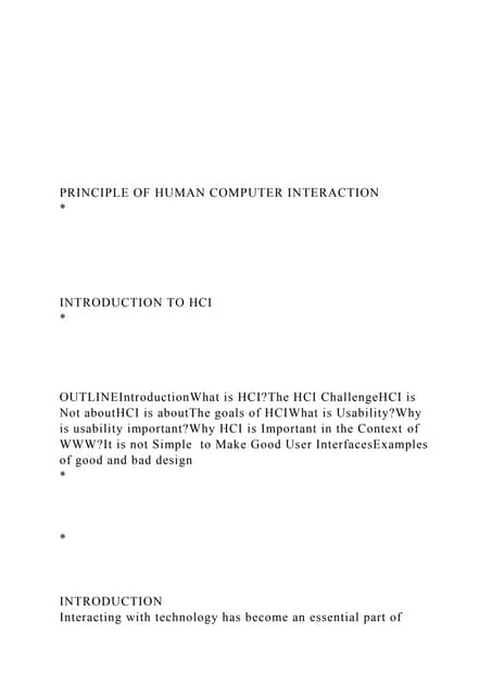 Human Computer Interaction (HCI) | PPTX