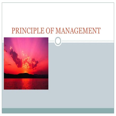Principle of management | PPT
