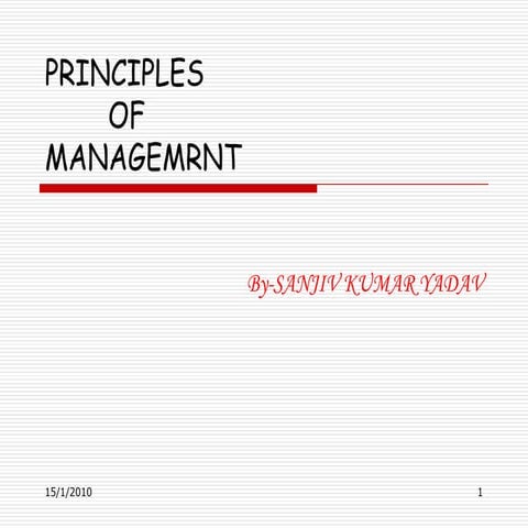 Principle of management | PPT