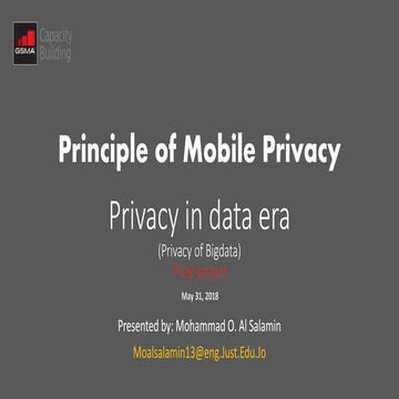 Principle of mobile privacy - Privacy in data era | PPTX