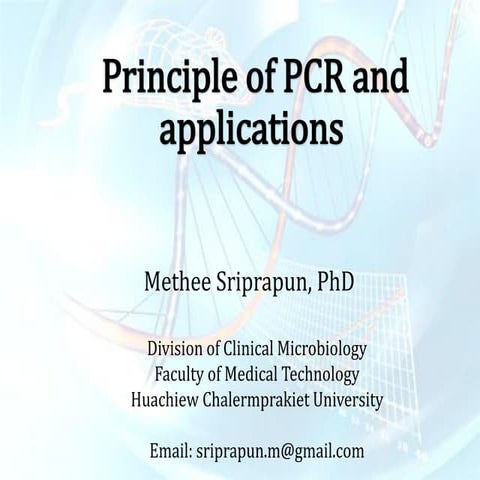 Principle of PCR | PDF