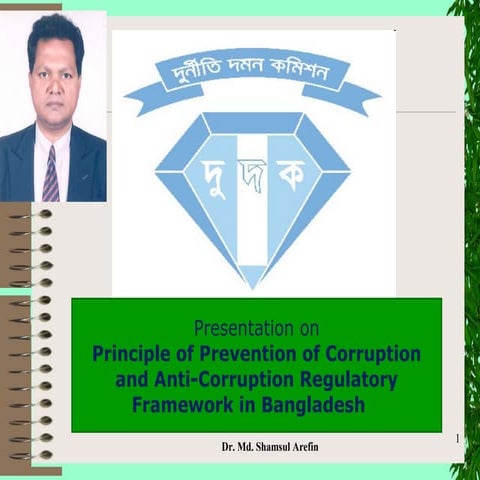 Principle of prevention of corruption and anti corruption regulatory ...