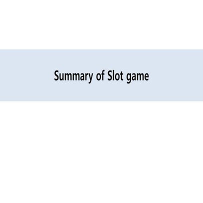 Principle of slotgame | PDF