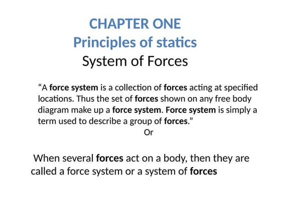 System of forces | PPTX