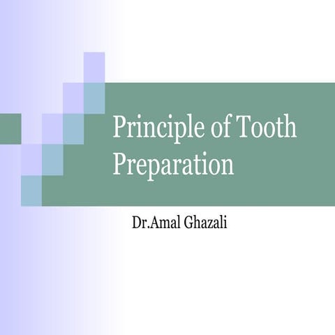 Principle of tooth preparation | PPT