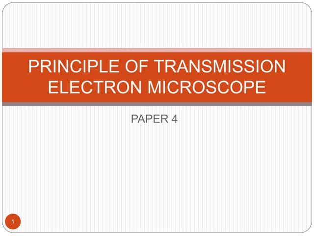 transmission electron microscopy | PPTX