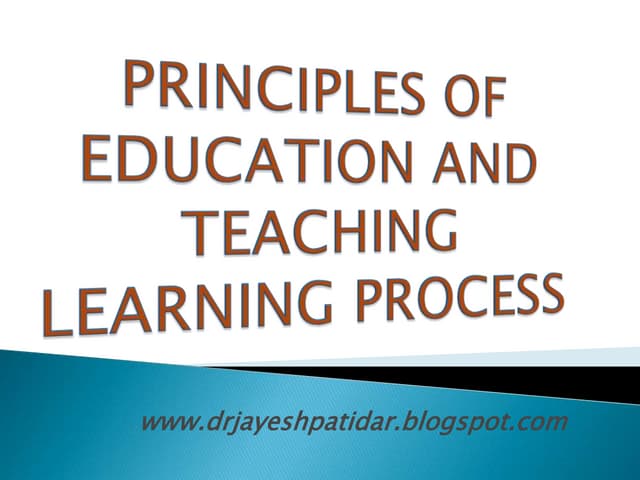 Teaching and Learning Process